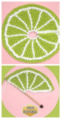 Knit Fruit Citrus Slice Dishcloth Free Knitting Patterns - Knitting Pattern