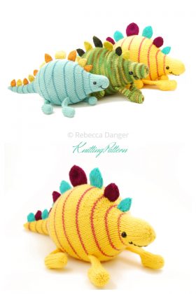Knit Toy Dinosaur Free Knitting Patterns & Paid - Knitting Pattern