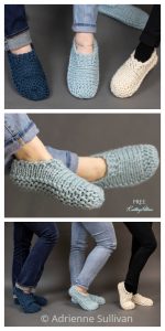 Knit Adult Cloud Slippers Free Knitting Pattern - Knitting Pattern