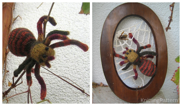 Halloween Knit Toy Spider Free Knitting Pattern & Paid - Knitting Pattern