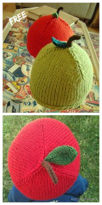 Knit Apple Hat Free Knitting Patterns - Knitting Pattern