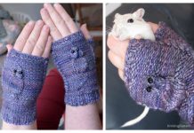 Knit Ribbed Fingerless Gloves/Mitts Free Knitting Patterns - Knitting ...