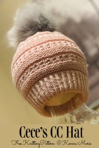 Knit Ribbed C.C Beanie Hat Free Knitting Patterns - Knitting Pattern