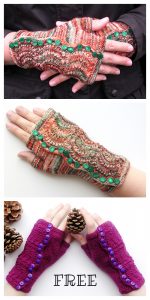 Knit Spatterdash Wristwarmers Free Knitting Pattern - Knitting Pattern