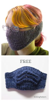 10 Knit Face Mask Free Knitting Patterns and Paid - Knitting Pattern