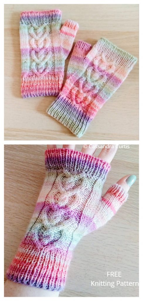 Knit Love Bug Cable Mittens Free Knitting Pattern - Knitting Pattern
