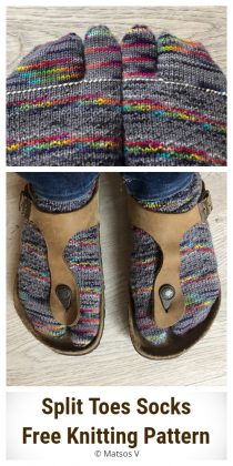 Knit Tabi Split Toe Socks Free Knitting Patterns - Knitting Pattern