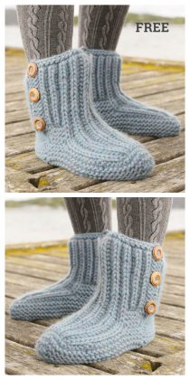 Adult Rib Boots Free Knitting Pattern - Knitting Pattern