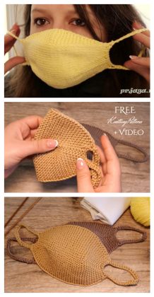 10 Knit Face Mask Free Knitting Patterns and Paid - Knitting Pattern