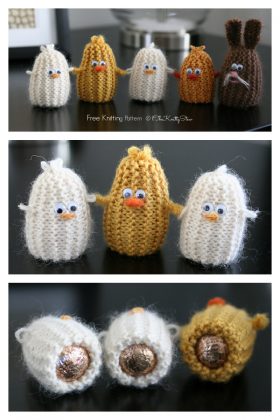 Knit Easter Chicks Egg Cozy Free Knitting Patterns - Knitting Pattern