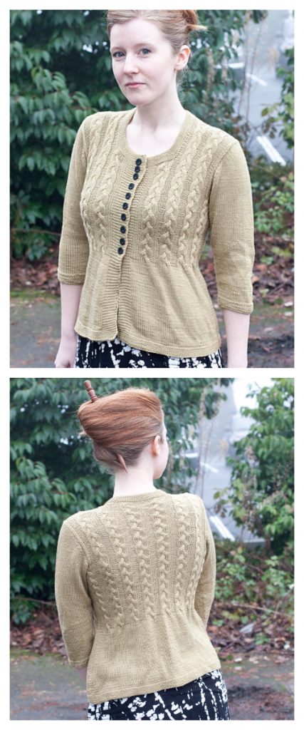 Knit Women Cable Cardigan Free Knitting Pattern - Knitting Pattern