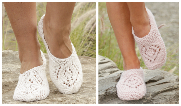 Women Lace Slippers Free Knitting Patterns - Knitting Pattern