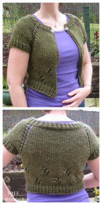 Women Bolero Cardi Free Knitting Patterns - Knitting Pattern