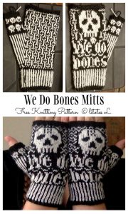 Halloween Skeleton Gloves Free Knitting Patterns - Knitting Pattern