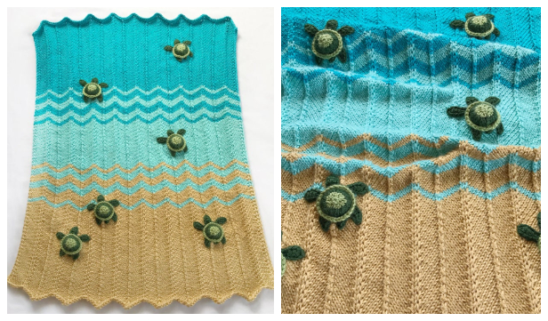Sea Turtle Blanket Knitting Pattern - Knitting Pattern