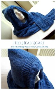 Knit Hooded Scarf Free Knitting Patterns - Knitting Pattern