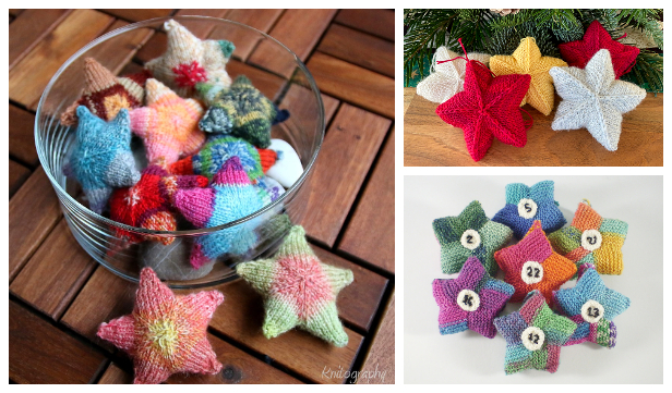 Christmas Mini Star Ornament Free Knitting Patterns - Knitting Pattern
