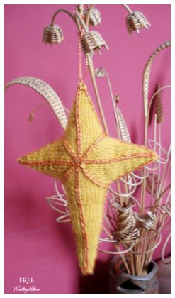 Christmas Mini Star Ornament Free Knitting Patterns - Knitting Pattern