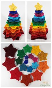 Stacking Stars Christmas Tree Free Knitting Pattern - Knitting Pattern