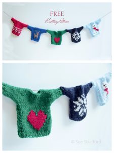 12 Christmas Garland Free Knitting Patterns - Knitting Pattern