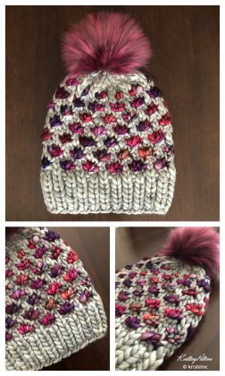 Lotus Flower Beanie Hat Knitting Pattern - Knitting Pattern