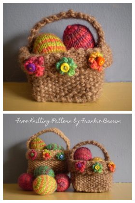 Mini Easter Basket Free Knitting Patterns - Knitting Pattern