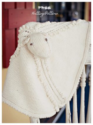 Baby Lamb Lovey Blanket Free Knitting Patterns - Knitting Pattern