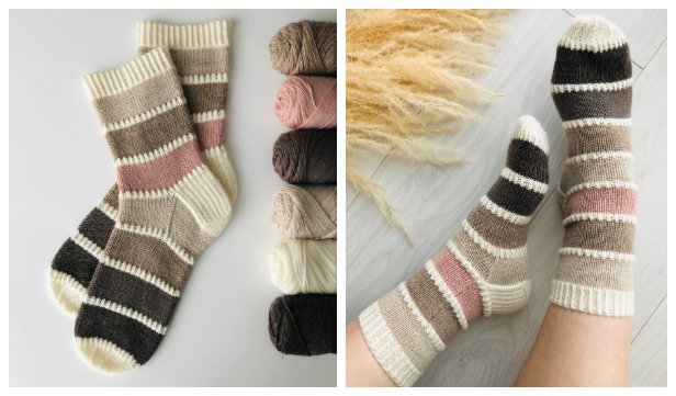 Color Palette Socks Free Knitting Pattern - Knitting Pattern