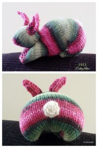 Easy Knit Square Bunny Free Knitting Pattern - Knitting Pattern