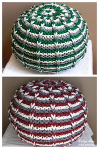 Knit Pouf Ottoman Knitting Patterns - Knitting Pattern
