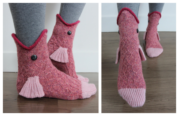 Catch of the Day Fish Sock Knitting Pattern - Knitting Pattern