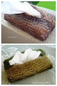 Knit Pocket Tissue Cover Free Knitting Patterns - Knitting Pattern