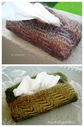 Knit Pocket Tissue Cover Free Knitting Patterns - Knitting Pattern