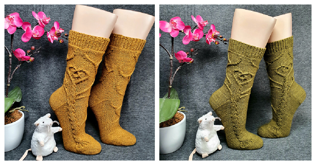 Ebil Choices Cable Socks Free Knitting Pattern - Knitting Pattern