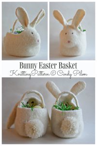 Bunny Easter Basket Knitting Patterns - Knitting Pattern
