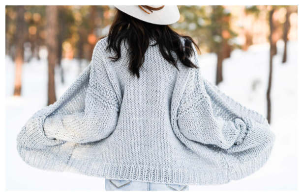 Oversized Moonbow Slouchy Cardigan Free Knitting Pattern - Knitting Pattern