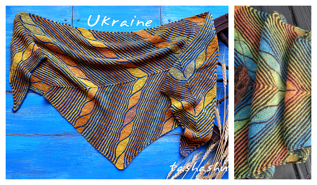 Ukraine Snood Shawl Free Knitting Pattern - Knitting Pattern