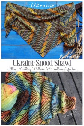 Ukraine Snood Shawl Free Knitting Pattern - Knitting Pattern