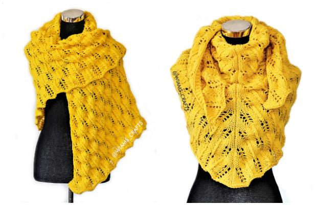 Sunflower Swirls Shawl Free Knitting Pattern - Knitting Pattern
