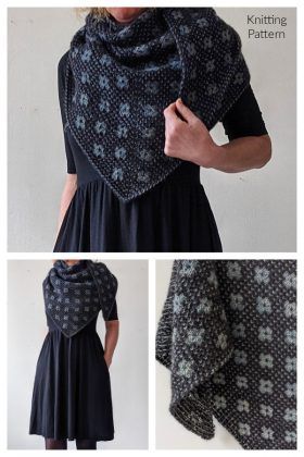 Pressed Flowers Shawl Knitting Pattern - Knitting Pattern