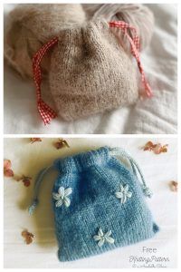 Drawstring Bag Free Knitting Patterns & Paid - Knitting Pattern