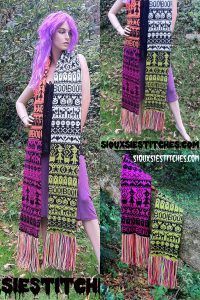 Halloween Fair Isle Scarf Free Knitting Pattern - Knitting Pattern