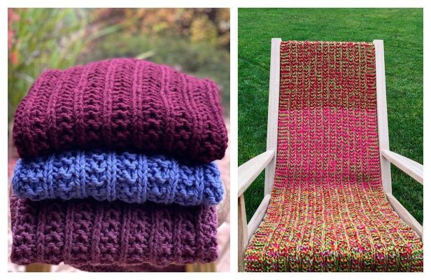 Mom's Bench Lap Blanket Free Knitting Pattern - Knitting Pattern