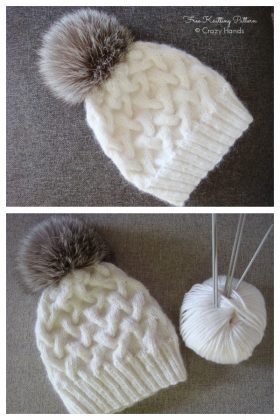 Winter Cable Hat Free Knitting Patterns - Knitting Pattern
