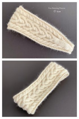 Heart Cable Headband Free Knitting Pattern - Knitting Pattern