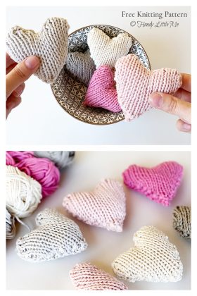 Little 3D Heart Free Knitting Patterns - Knitting Pattern
