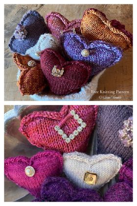 Little 3D Heart Free Knitting Patterns - Knitting Pattern