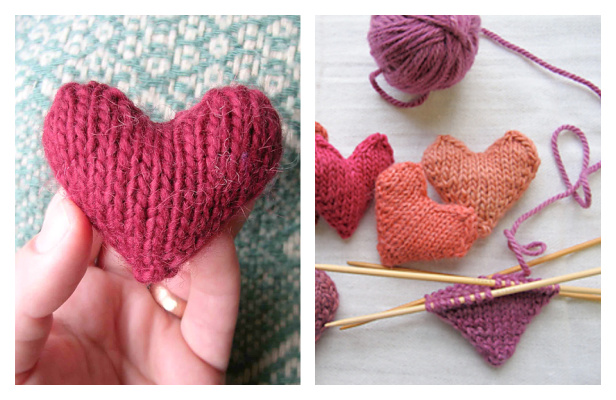 Little 3D Heart Free Knitting Patterns - Knitting Pattern