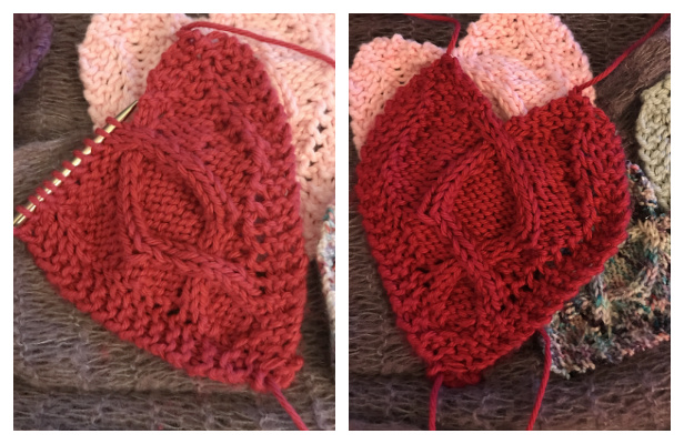 XO Cable Heart Free Knitting Pattern - Knitting Pattern