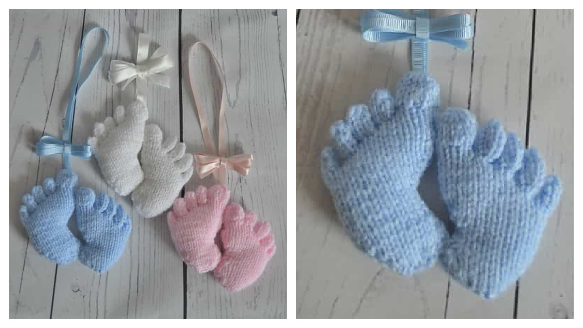 Baby Feet Charm Knitting Pattern - Knitting Pattern